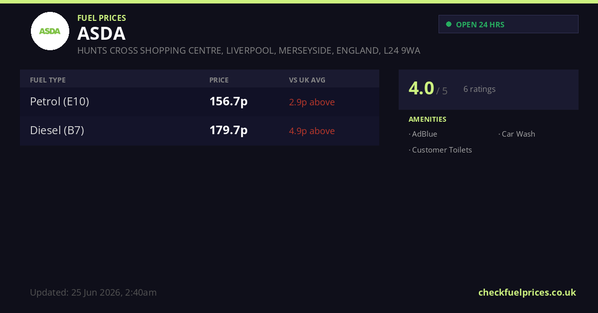ASDA Hale HUNTS CROSS SHOPPING CENTRE, LIVERPOOL, MERSEYSIDE, ENGLAND ...