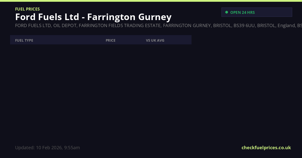 Ford Fuels Ltd - Farrington Gurney Clutton FORD FUELS LTD, OIL DEPOT ...